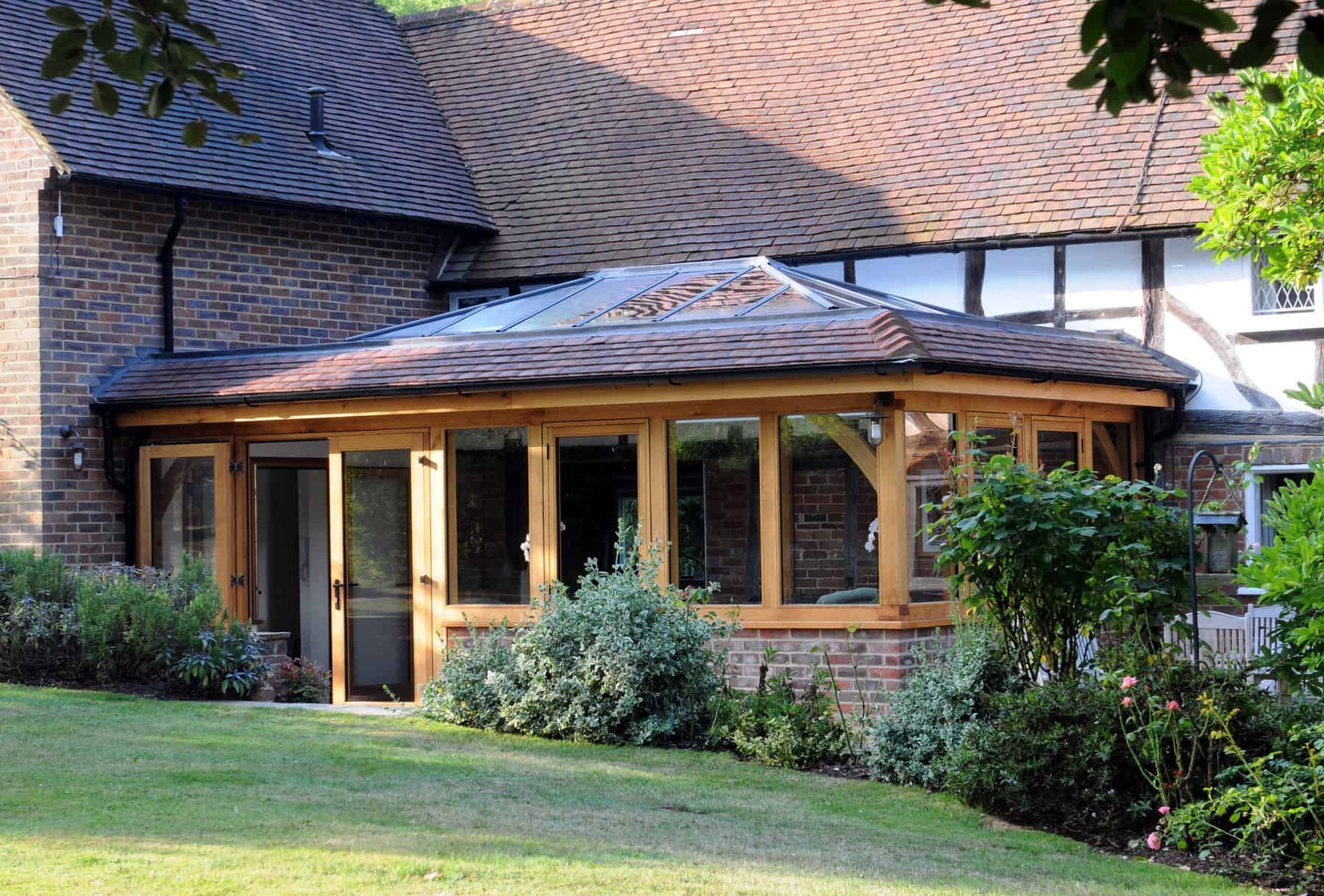 Oak Framed Orangery Extension in West Sussex - David Salisbury