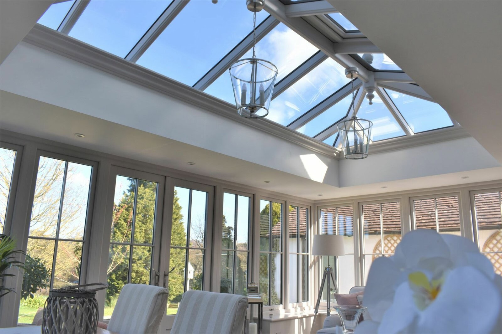 Painted Timber Orangery with Somerset Views - David Salisbury